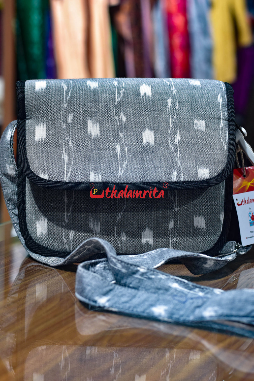 Grey Tipa Danka Button Sling Bag