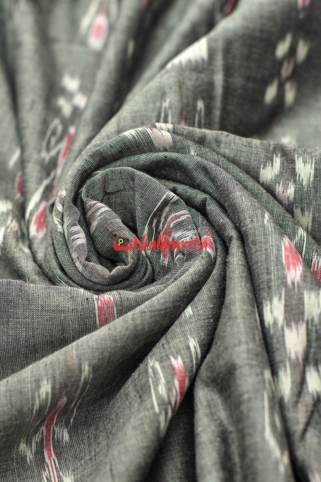 Grey Pasapali and Kadha (Fabric)