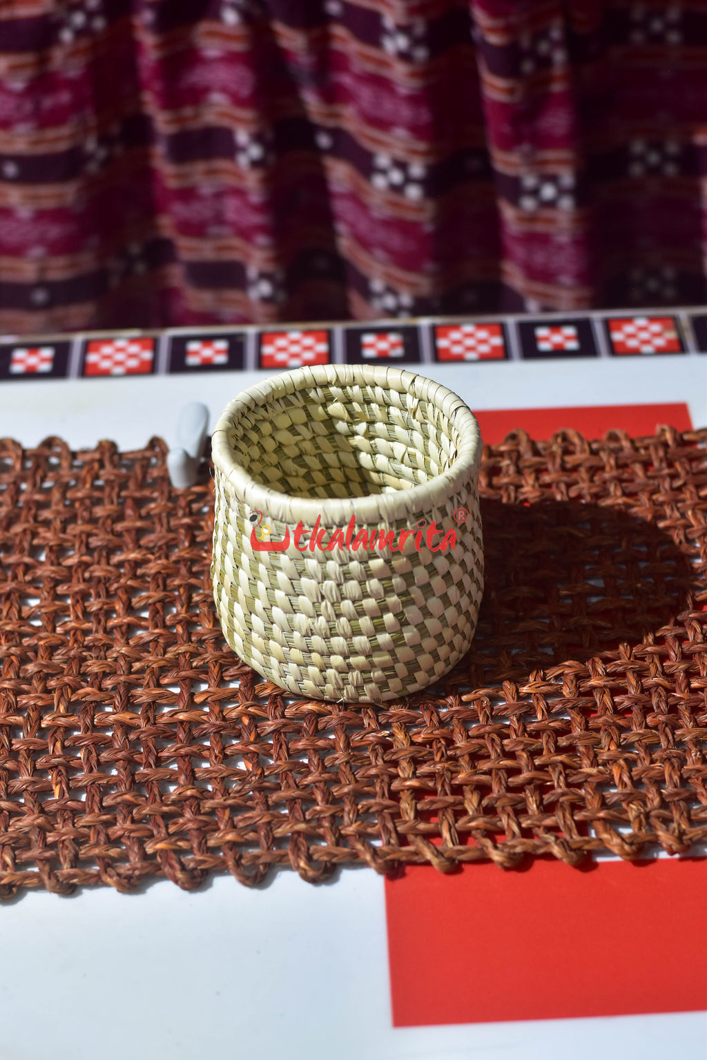 Sabai Grass Jali Mat Single Layer (Rust)